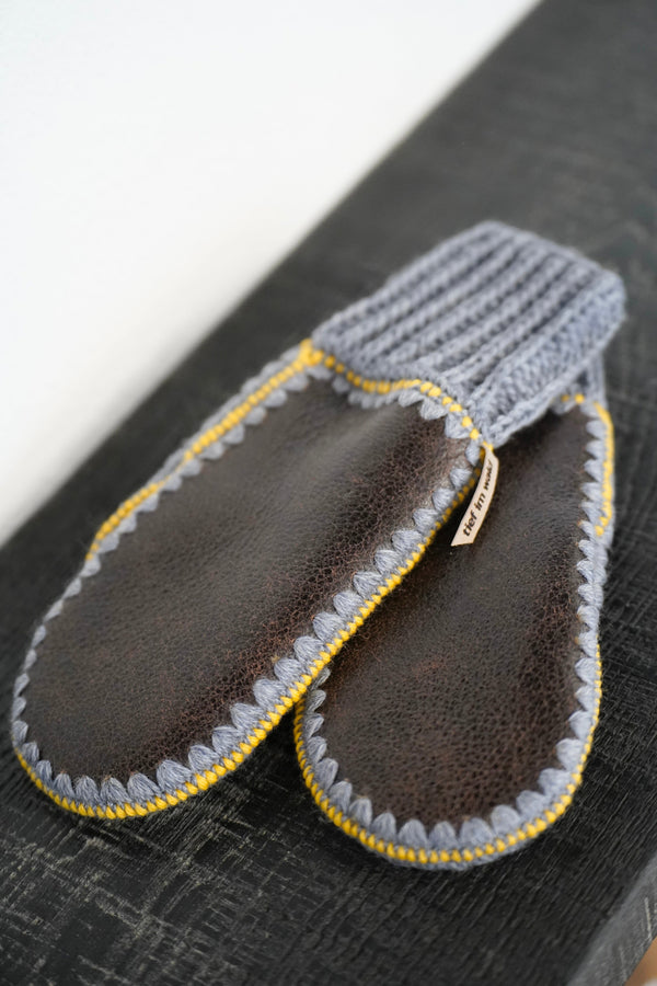 TIEF IM WALD lambskin gloves "Gray" - Réjane Rosenberger Design